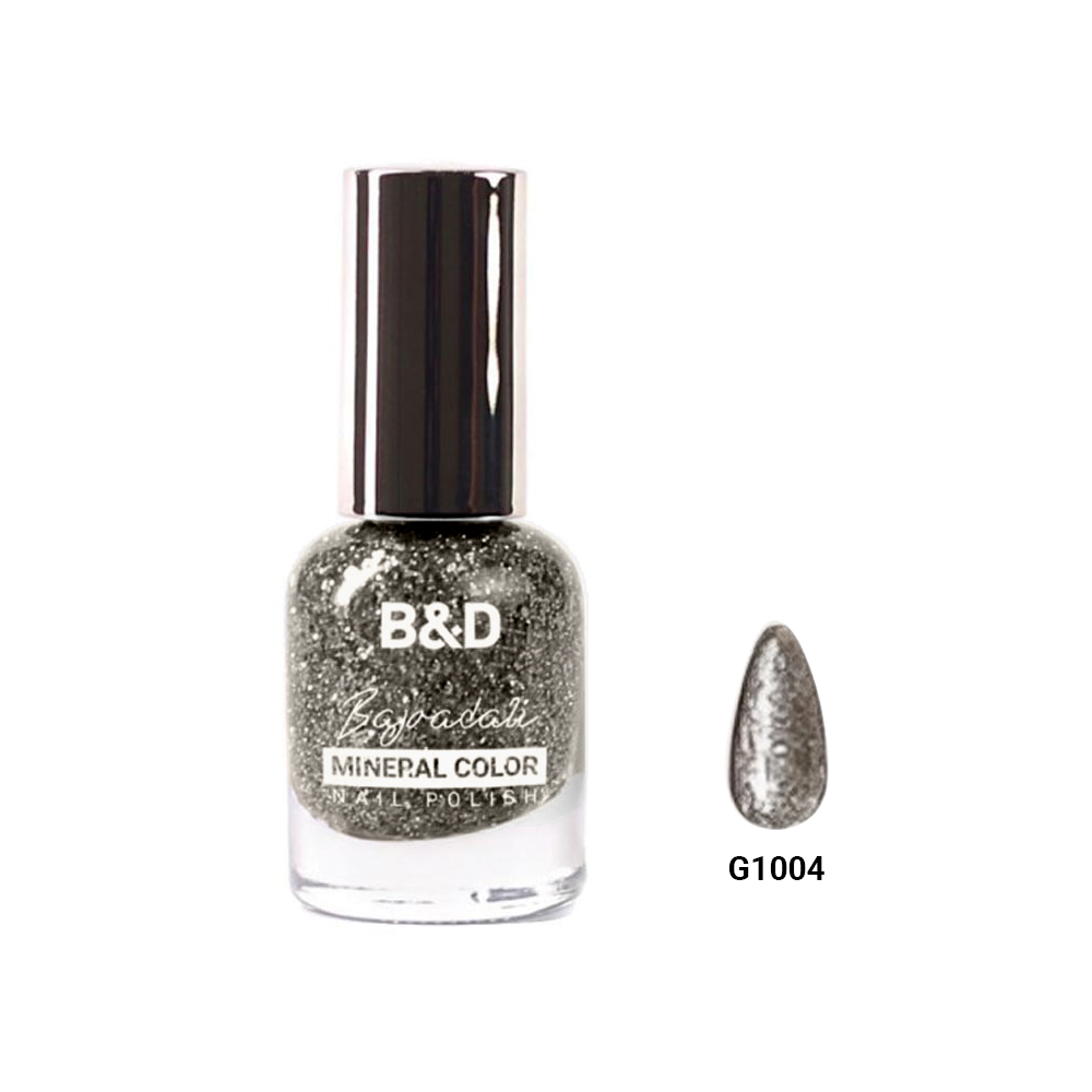 لاک ناخن بی اند دی مدل گلکسی شماره G1004 رنگ طلایی روشن حجم 10 میل